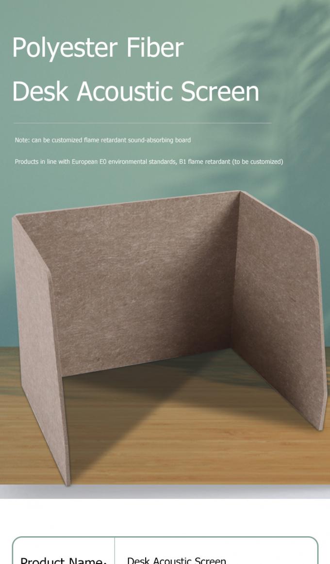 100% Polyester Fiber Desk Acoustic Screens Reduce Noise Visual Distractions