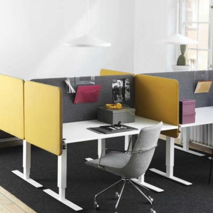 Pet Acoustic Colored Office Desk Divider Screens Eco Friendly