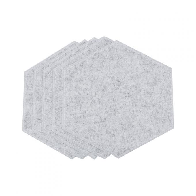 Self Adhesive Sound Absorbing Hexagon Acoustic Wall Panels Polyester ...