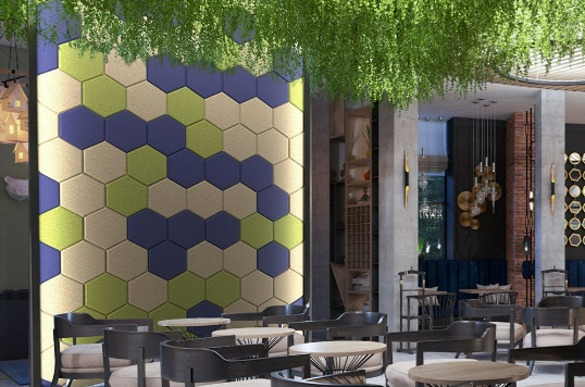 Interior Decorative Inorganic Cement Hexagonal Acoustic Panels ...