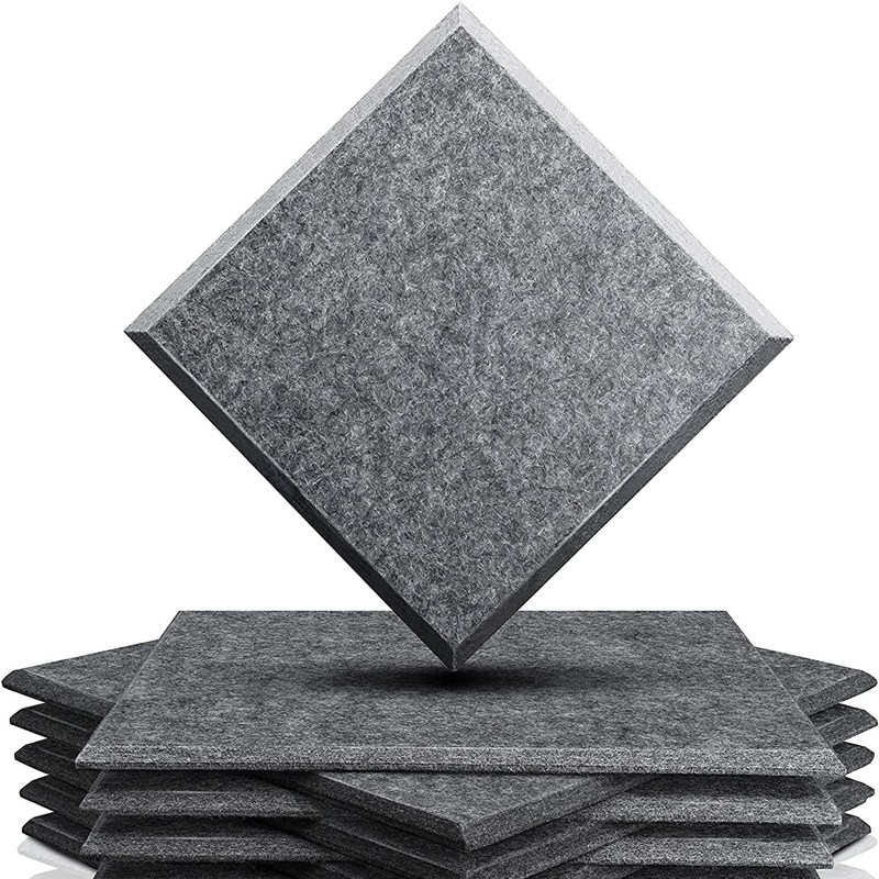 Office Cinema Wall Soundproof Polyester Fiber Acoustic Panel Beveled Edge