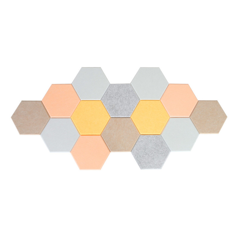A1 Fireproof Hexagonal Acoustic Wall Panels Polyester