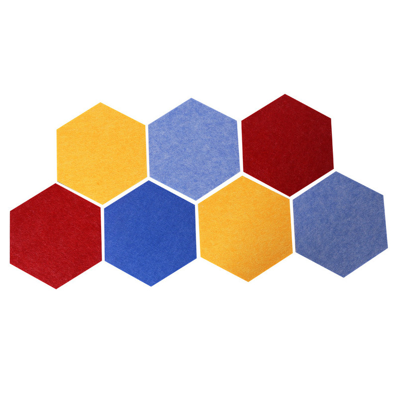 Decorative Hexagonal Acoustic Panels 100% Polyester Fiber Soundproof