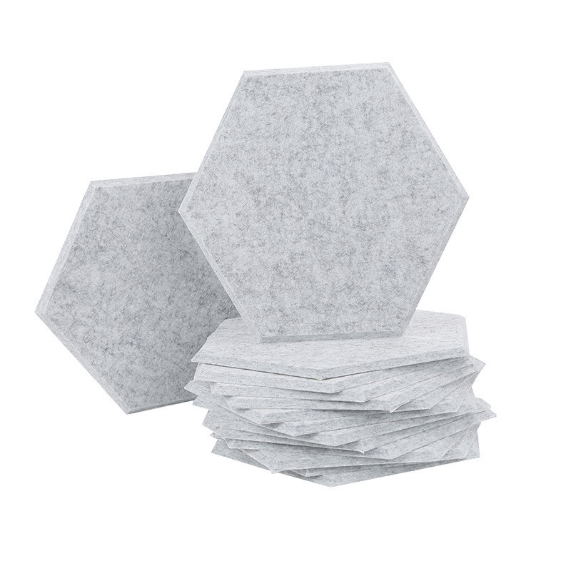 Self Adhesive Sound Absorbing Hexagon Acoustic Wall Panels Polyester ...