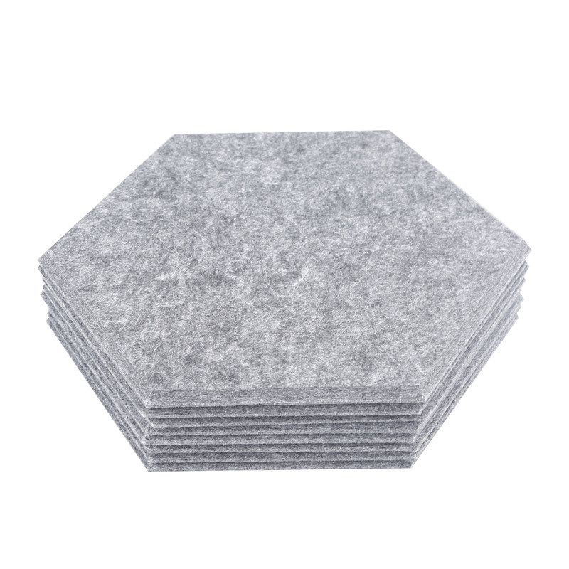 High Density Sound Absorbing Panels Polyester Hexagon Acoustic Ceiling ...