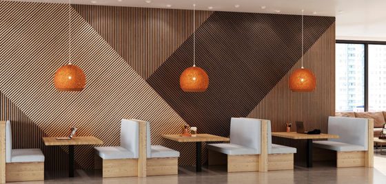 Wall Ceiling Decorative Acoustic Slat Wood Wall Panels Sound Absorb Board