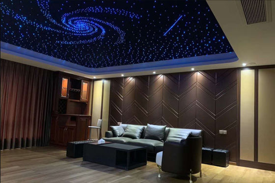 Noise Reduction Polyester Ceiling Tiles Starry Sky Optic Star Ceiling Lighting